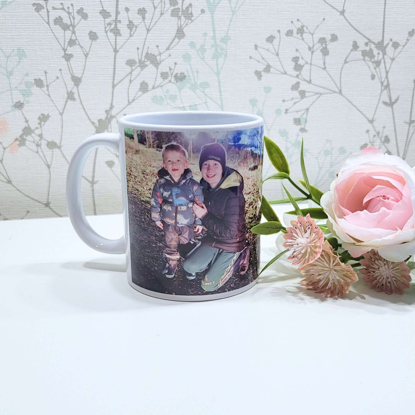 Personalised Photo Mug with 4 Photos & Text UK | Custom Mug Gift ...